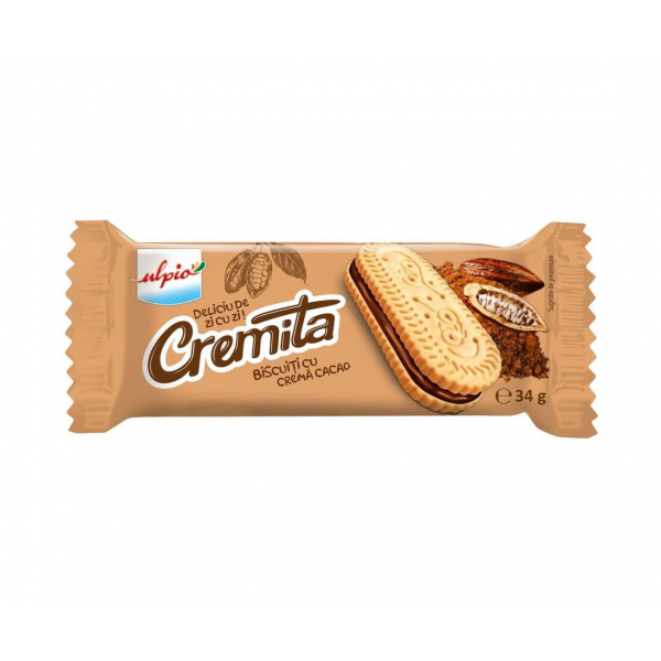 Ulpio Cremita - Biscuiti de vanilie cu crema de cacao 34g